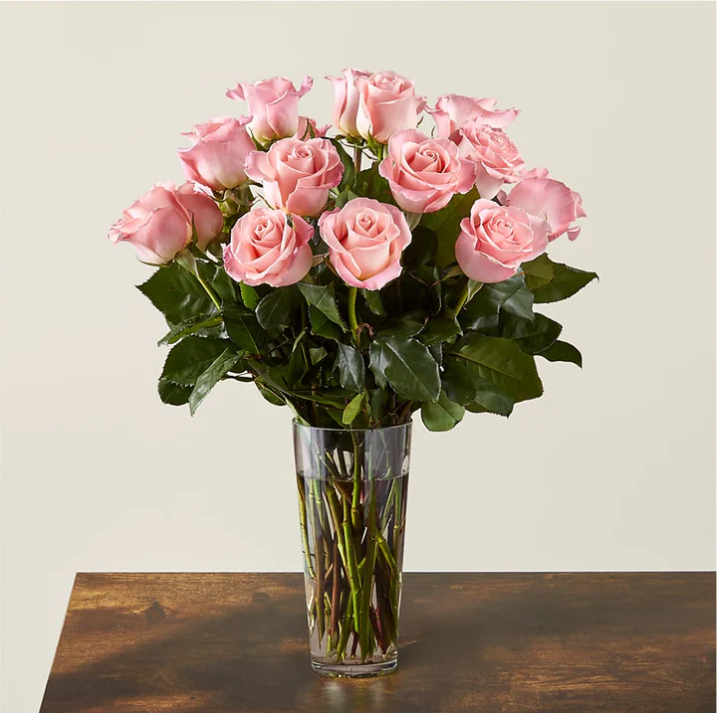 Long Stem Pink Rose Bouquet – blossomstreetflorist